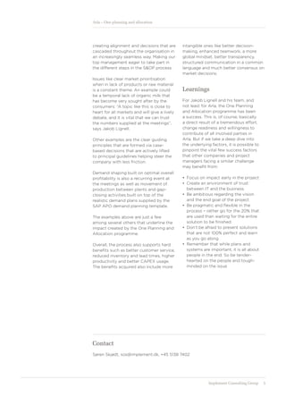 The making of Arla tactical decision process (S&OP) | PDF