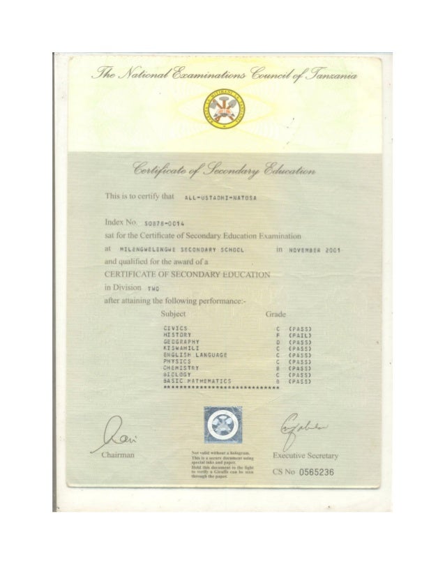 Form Four Certificates-1