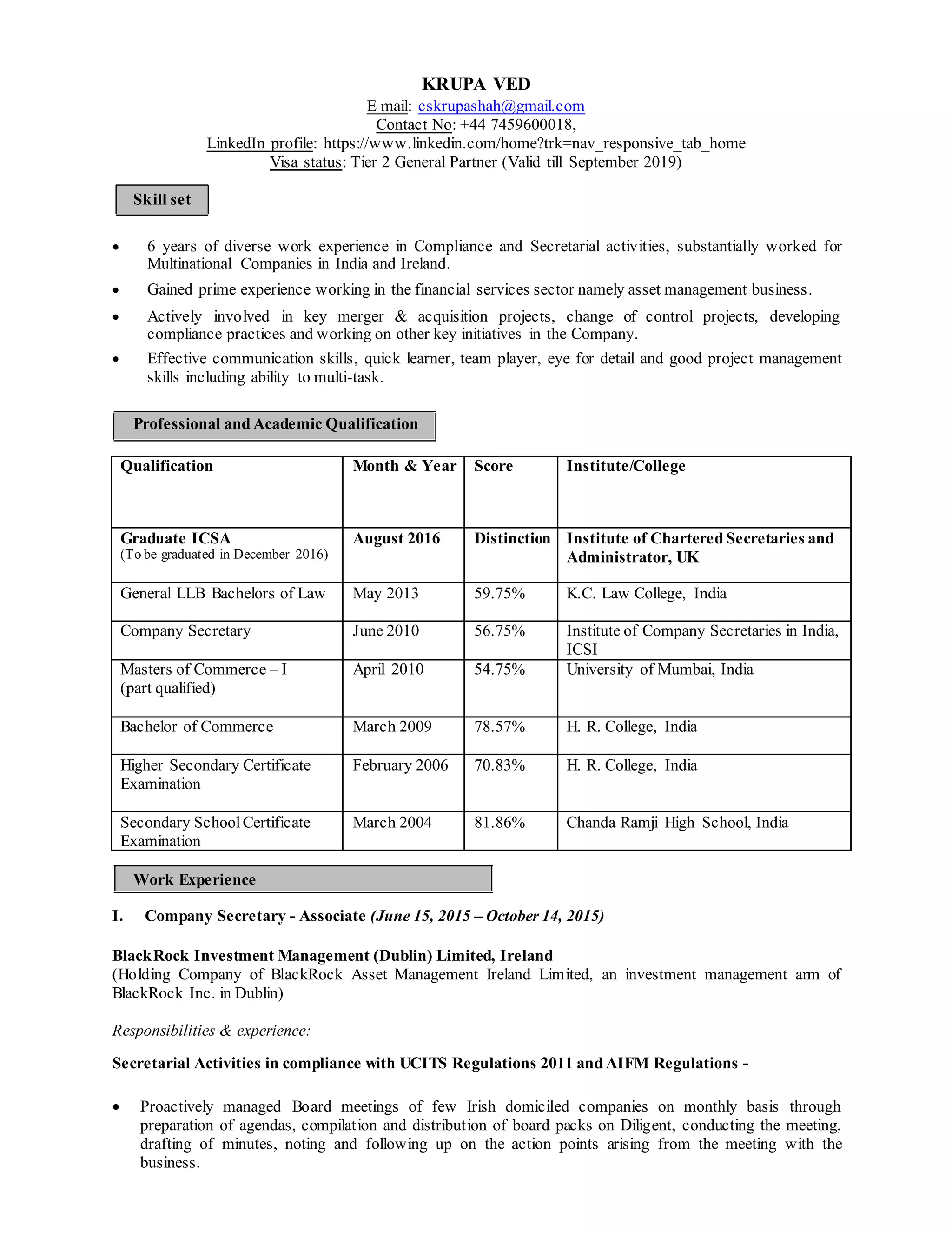Resume - Krupa Tejas Ved-2016 (3) | DOCX
