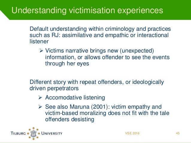 D8 Victims in society. Culture in reactions to victimisation