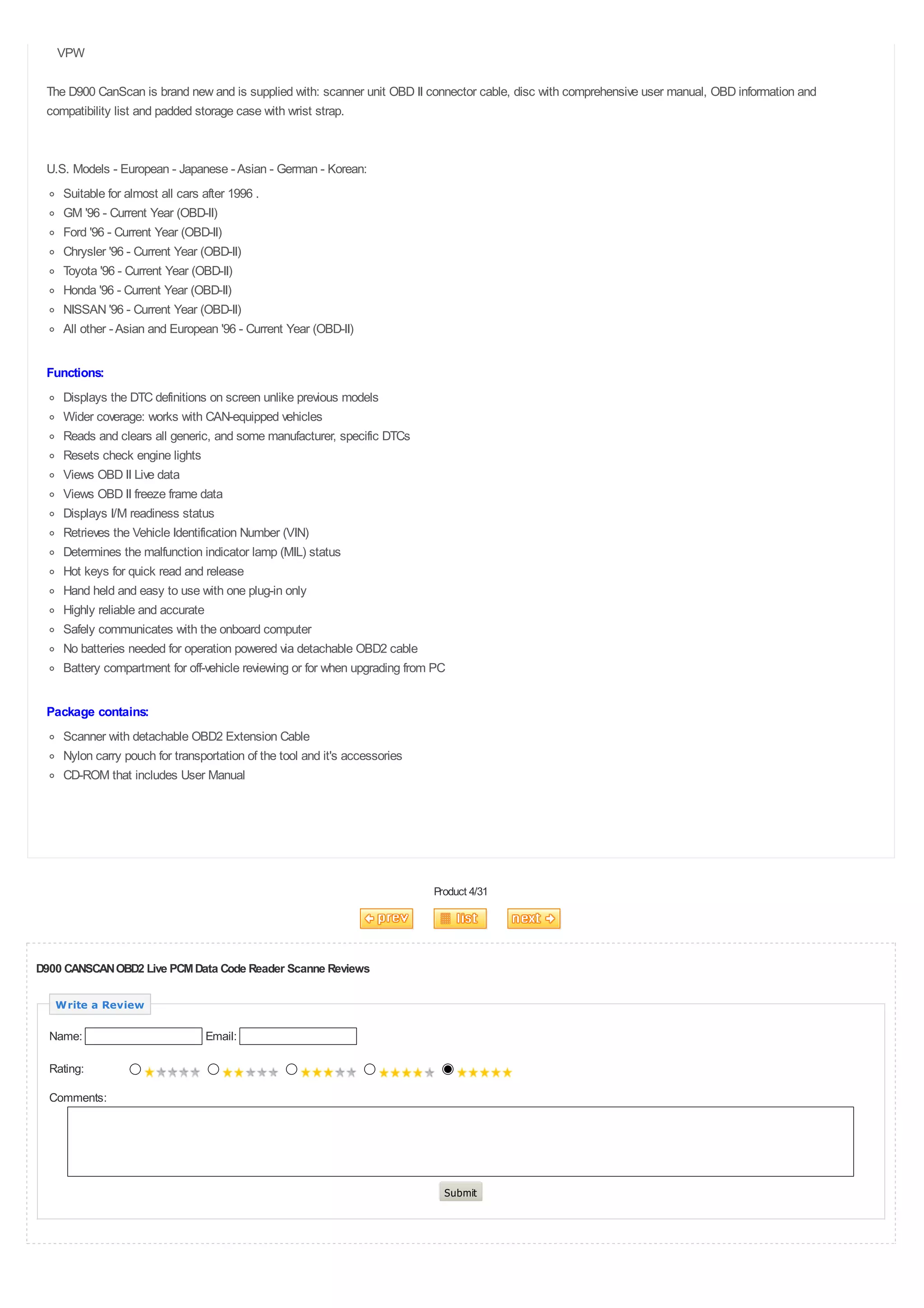 D900 canscan obd2 live pcm data code reader scanner | PDF