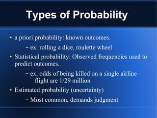 Risk and Uncertainty | ODP