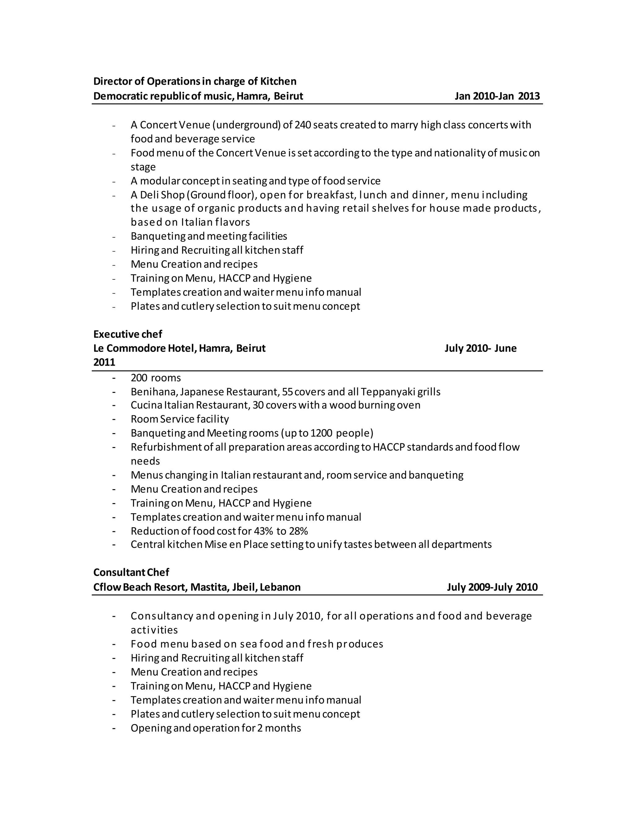 Joseph Youssef Resume | DOCX | Food Industry | Industries