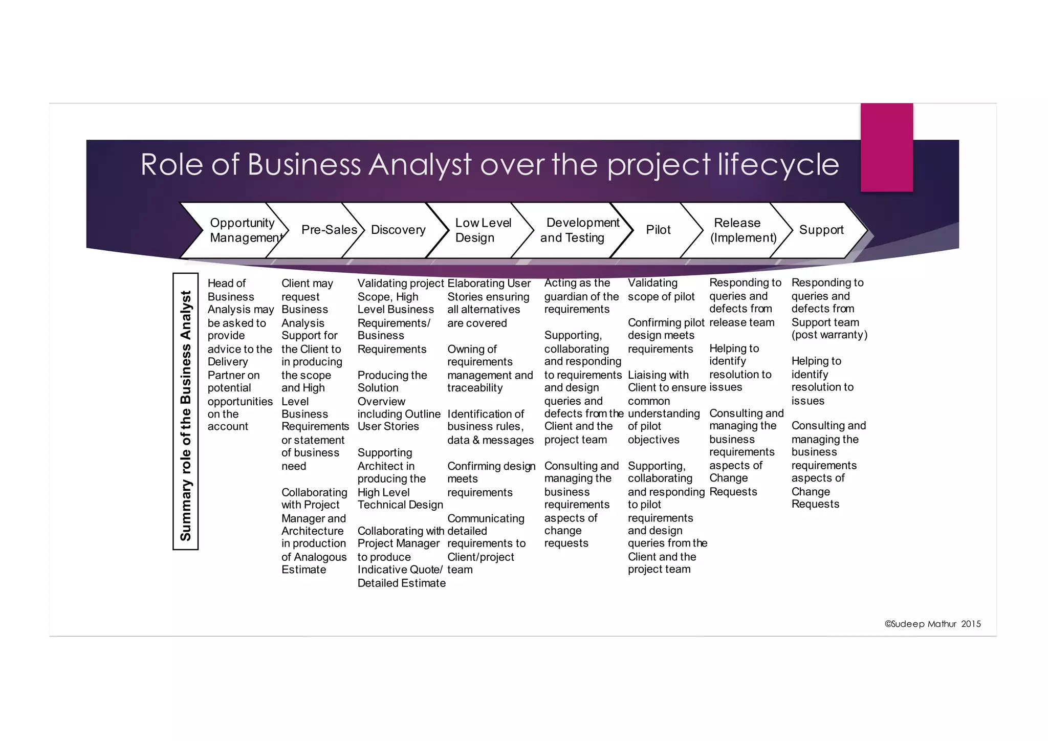 Role of BA over project lifecycle | PDF