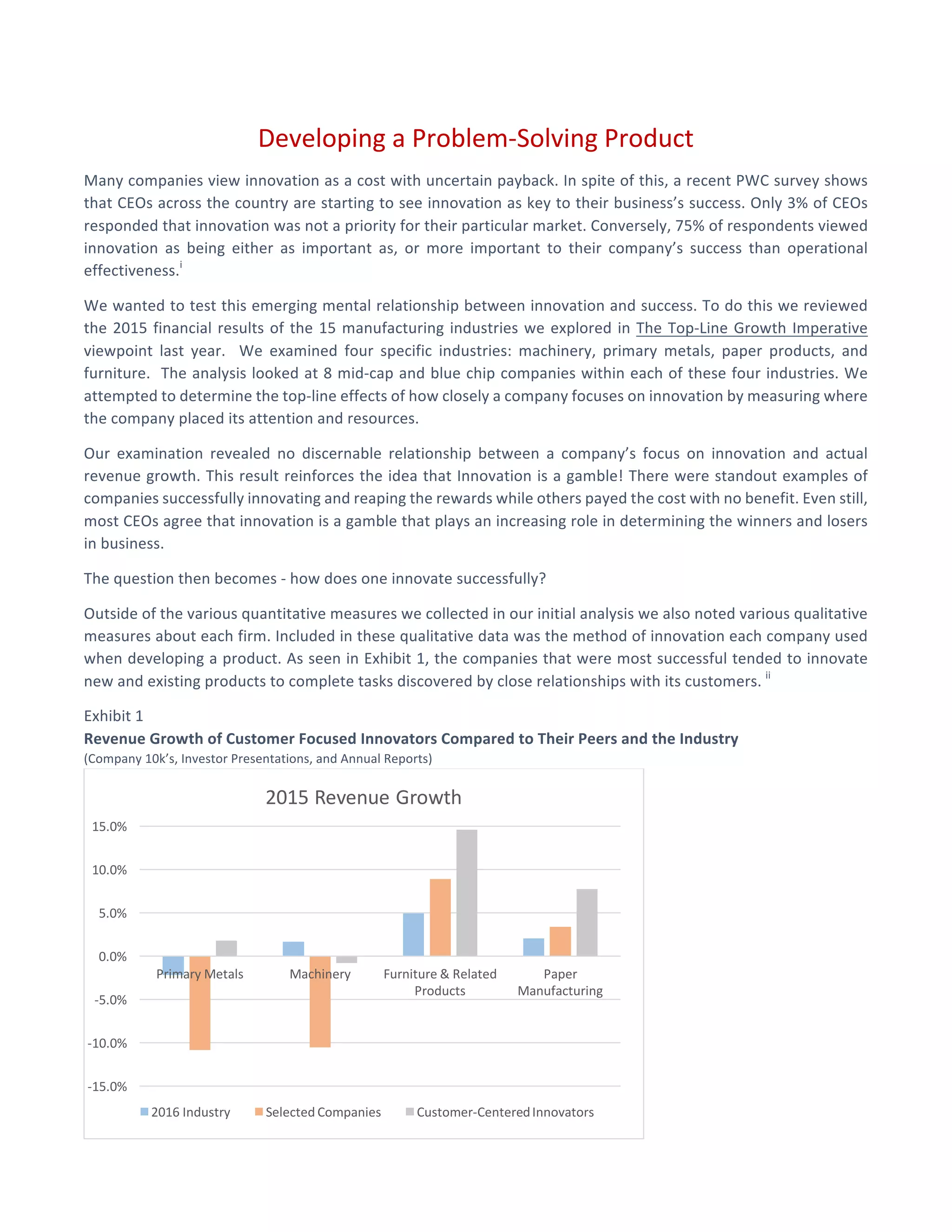 Developing a Problem-Solving Product | PDF