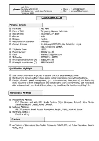 CV of Aziz Azmi | PDF