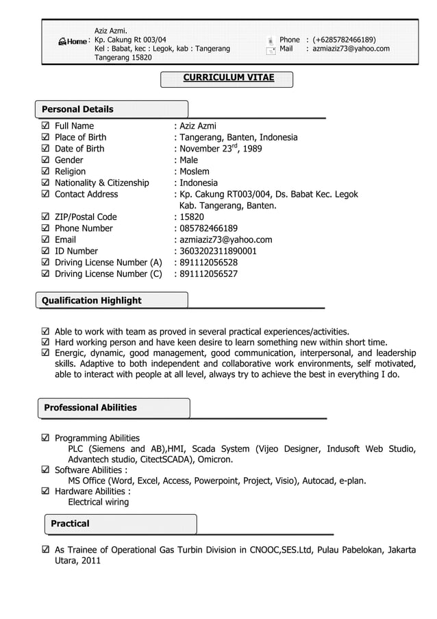 CV of Aziz Azmi | PDF