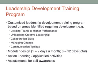 Foursight Presentation on Leadership Development Program Offerings | PPT
