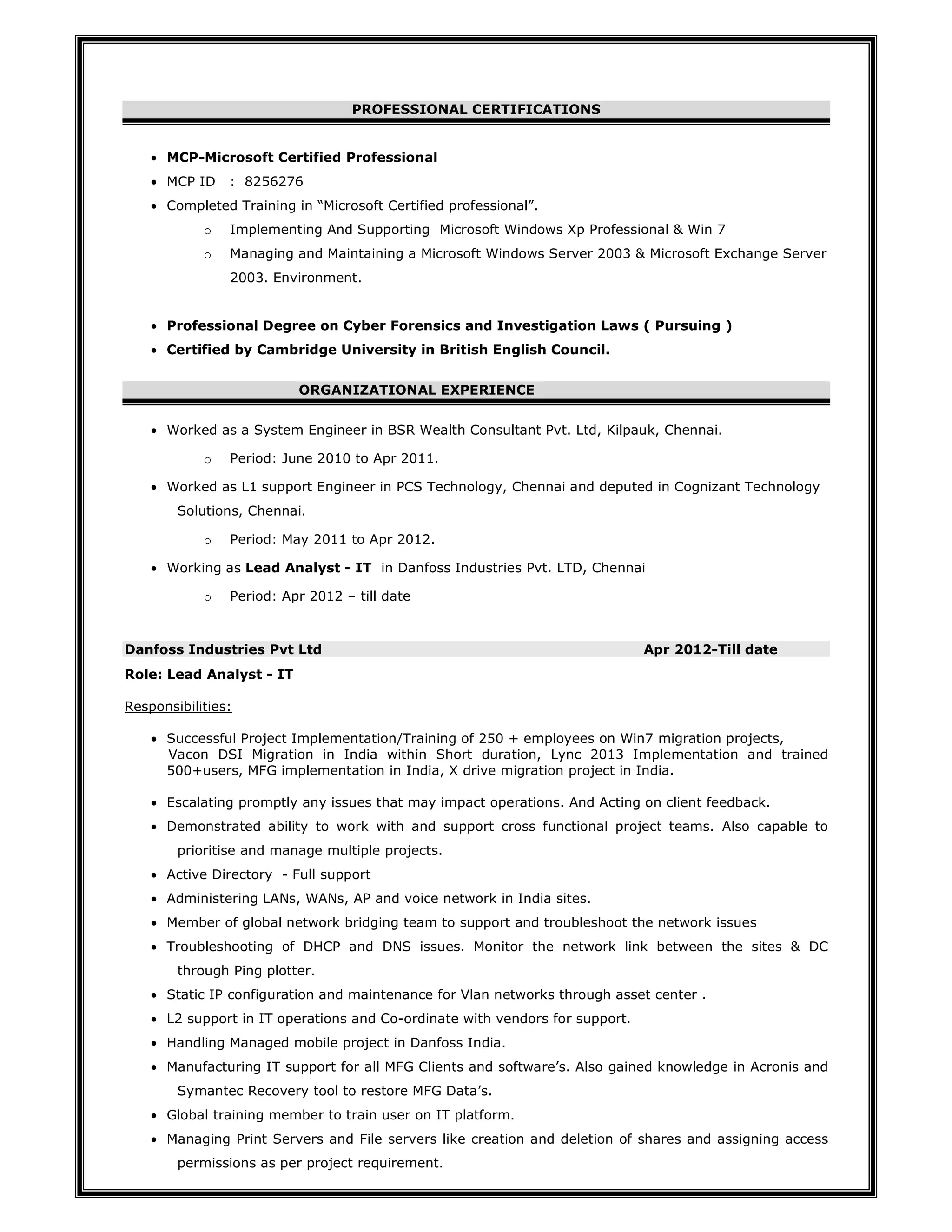 Resume - Kavin | PDF