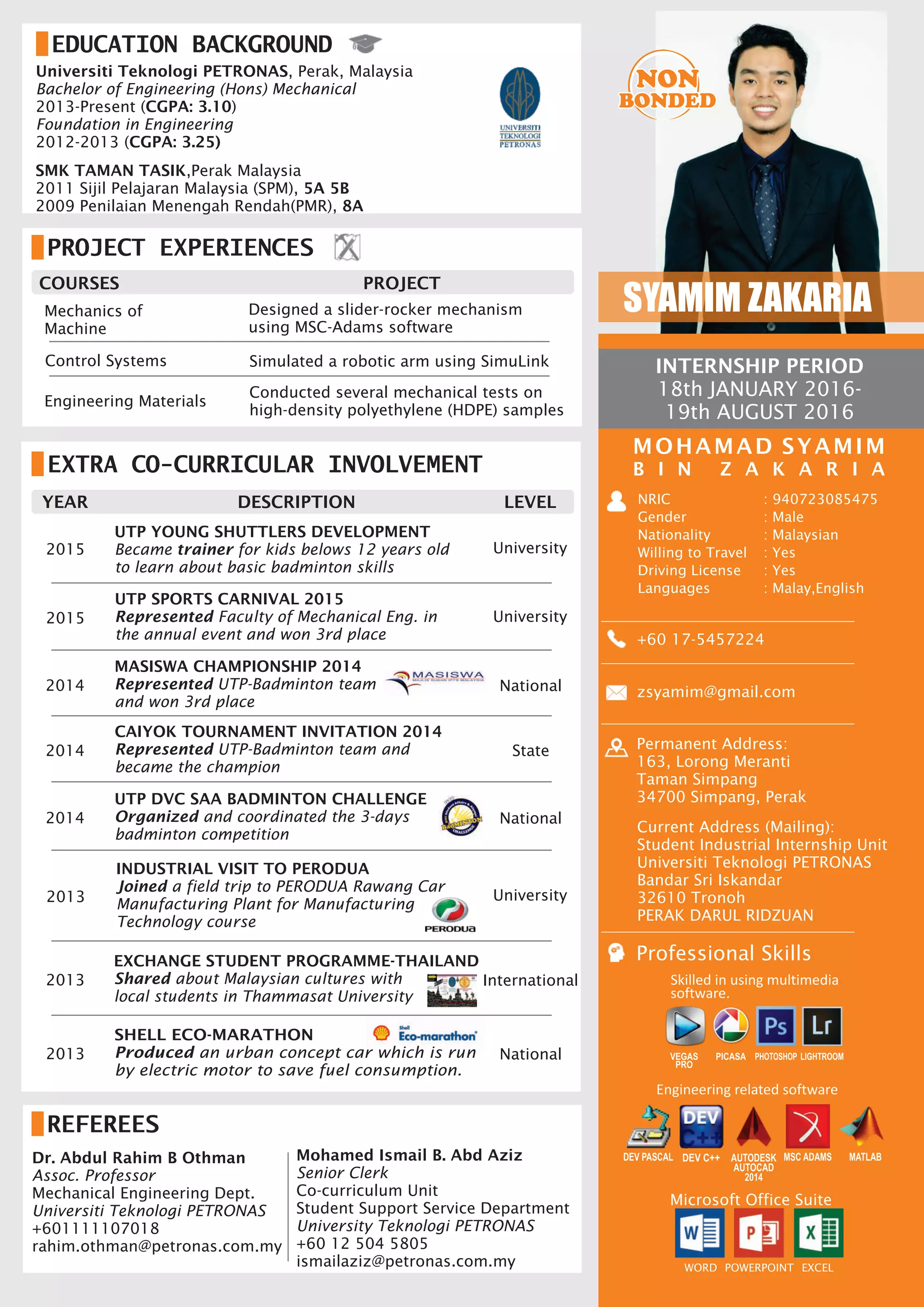 CV syamim.updated | PDF
