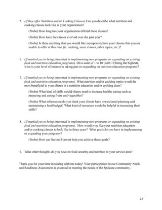 Food Security and Nutrition in Three Spokane County Elementary Schools ...