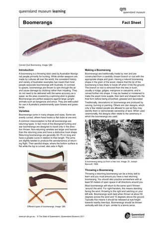 fact-sheet--boomerangs | PDF