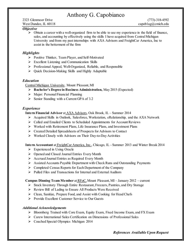 ResumeCapobianco | PDF