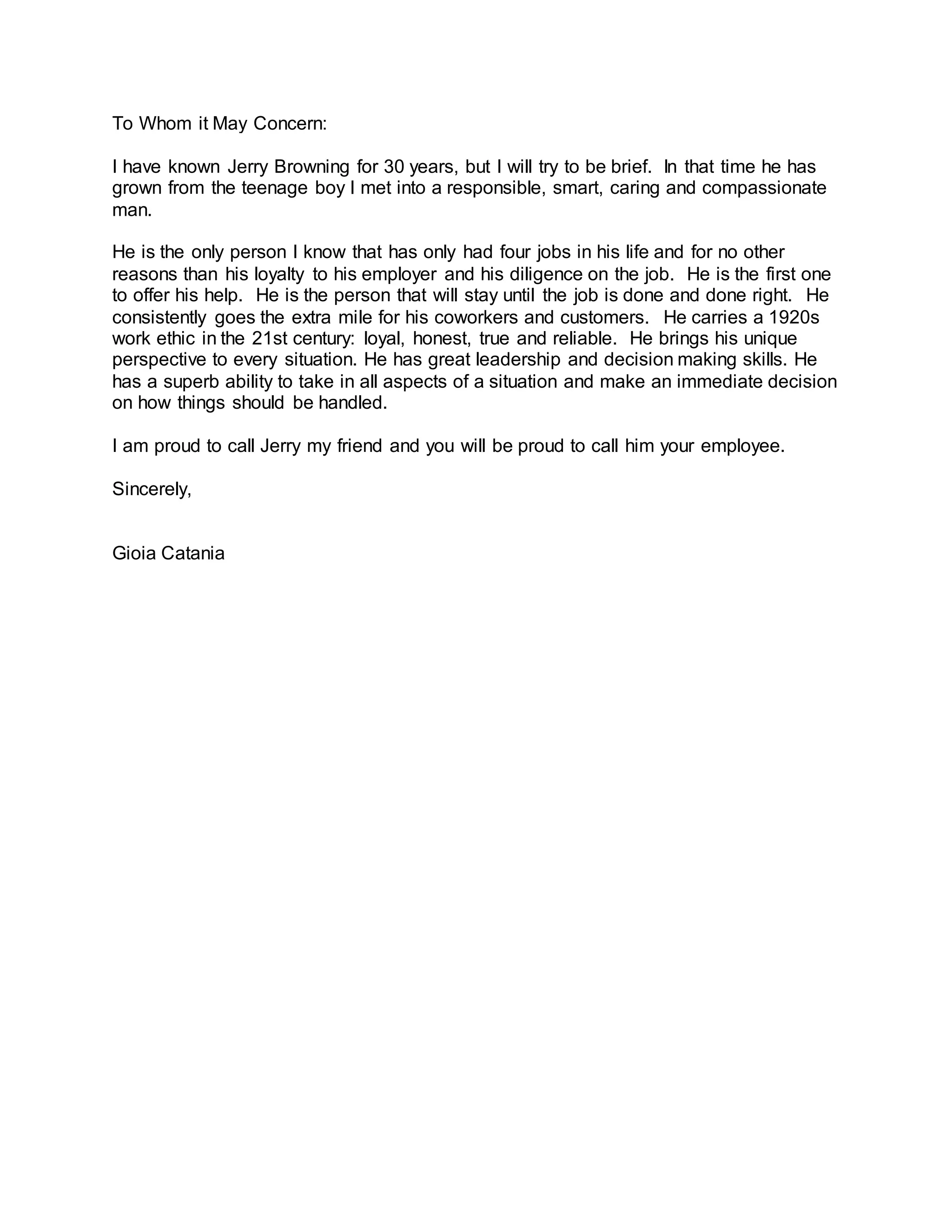 Catania Reference Letter | DOCX