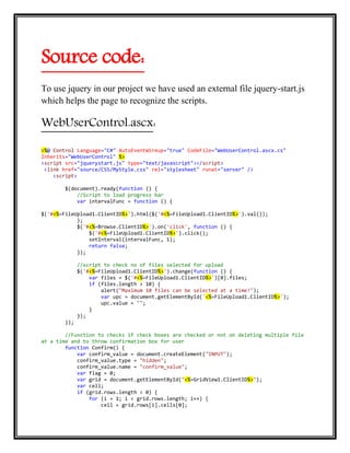 Multiple File Upload Control | PDF
