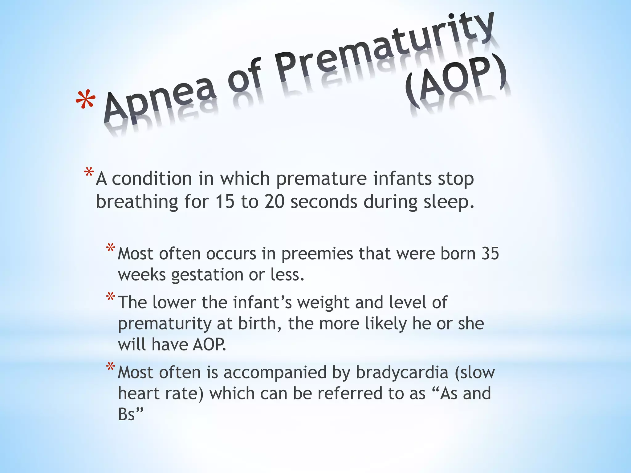 Apnea of Prematurity powerpoint | PPTX
