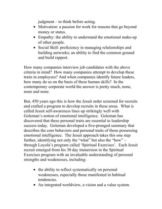 Jesuit Leadership | DOC