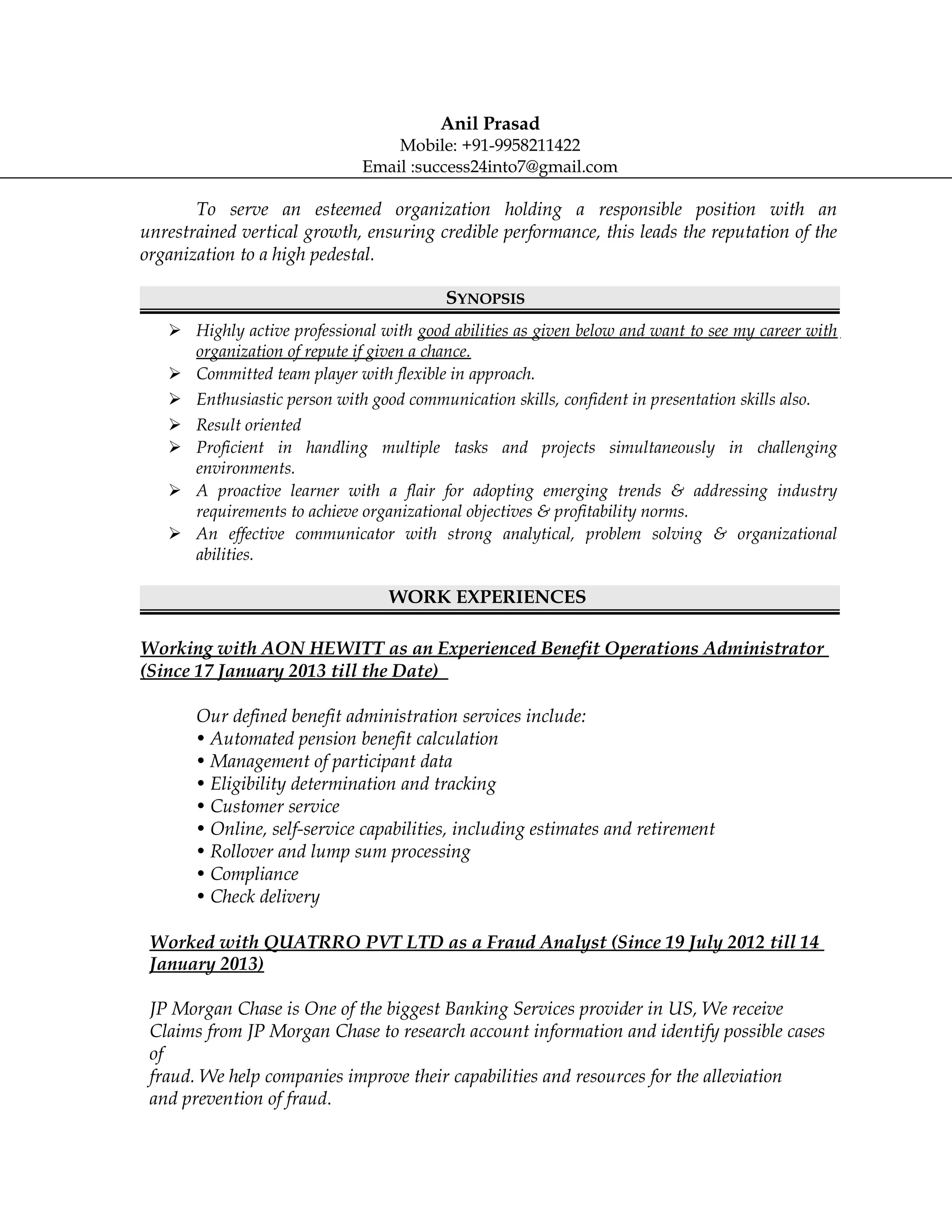 Anil Prasad_CV_updated | DOC