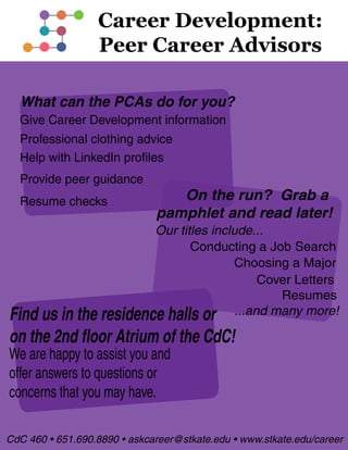 PCA Poster | PDF | Resume Writing and Advice | Job Search