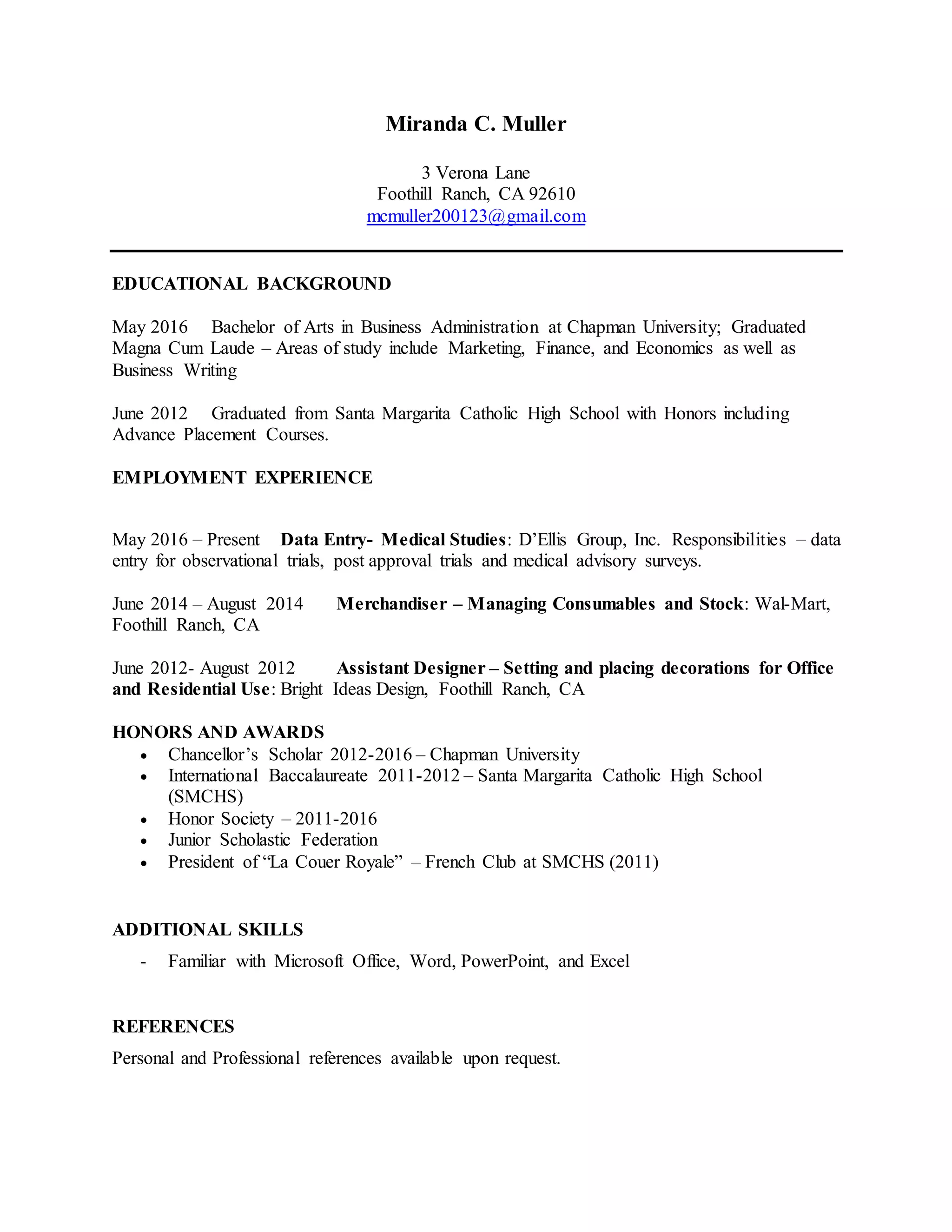 My Resume_1 | DOCX | Careers
