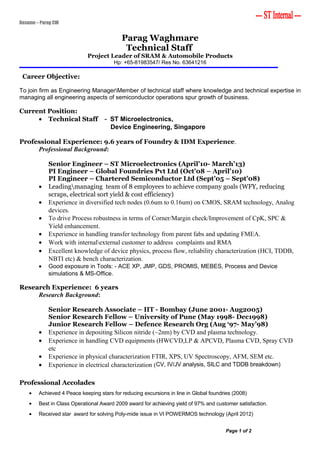 Resume_Parag | PDF