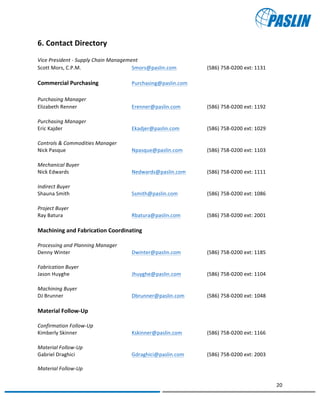 Paslin Supplier Manual | PDF