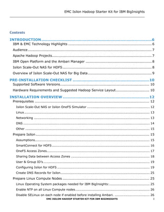 EMC Starter Kit - IBM BigInsights - EMC Isilon | PDF