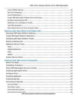 EMC Starter Kit - IBM BigInsights - EMC Isilon | PDF