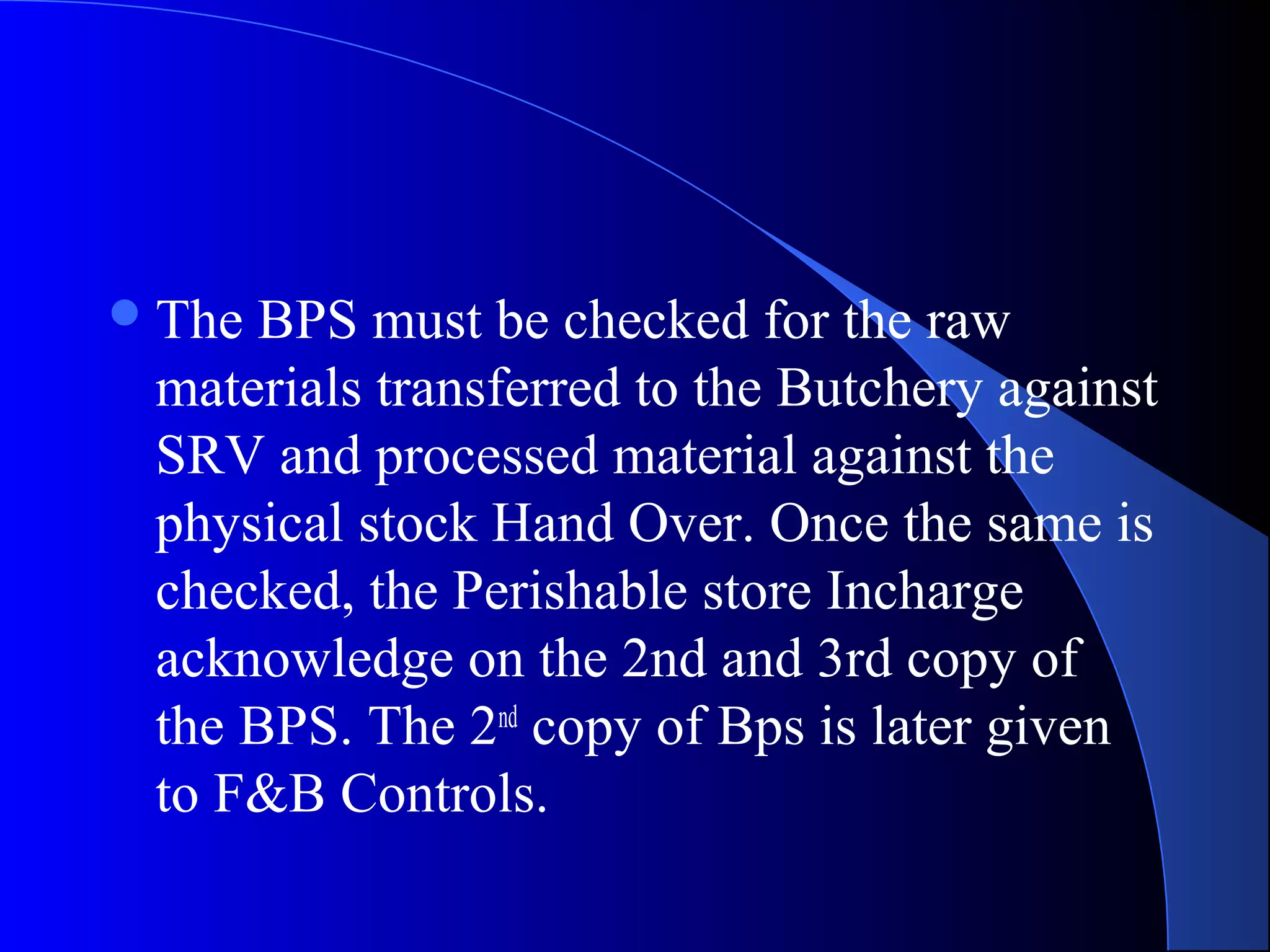Butchery Control Process | PPT