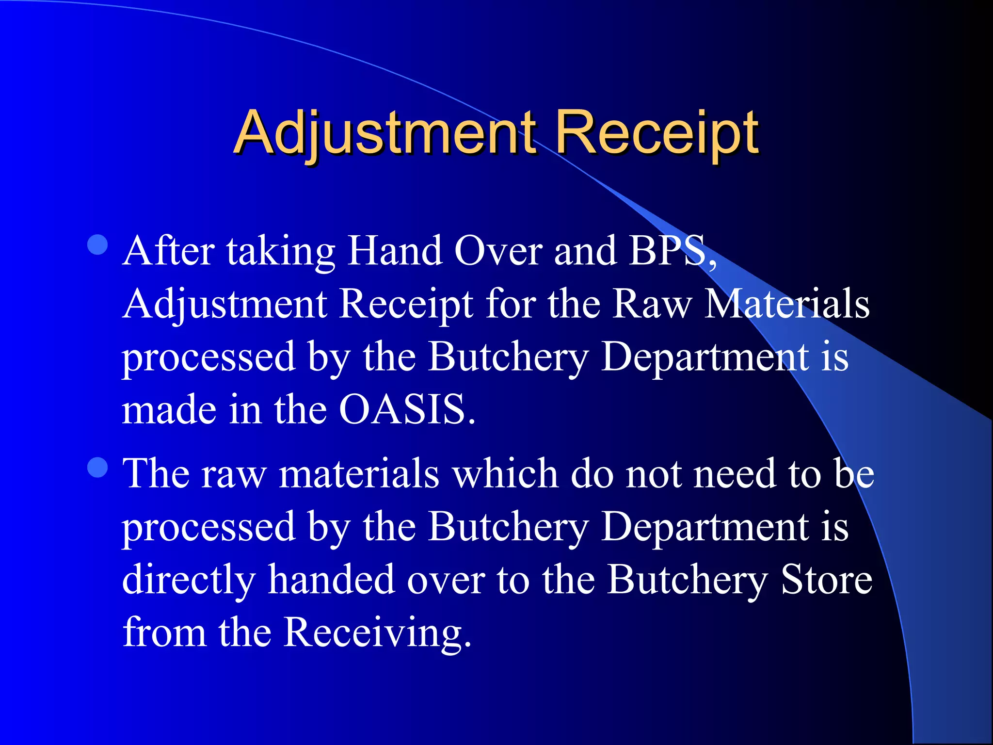 Butchery Control Process | PPT