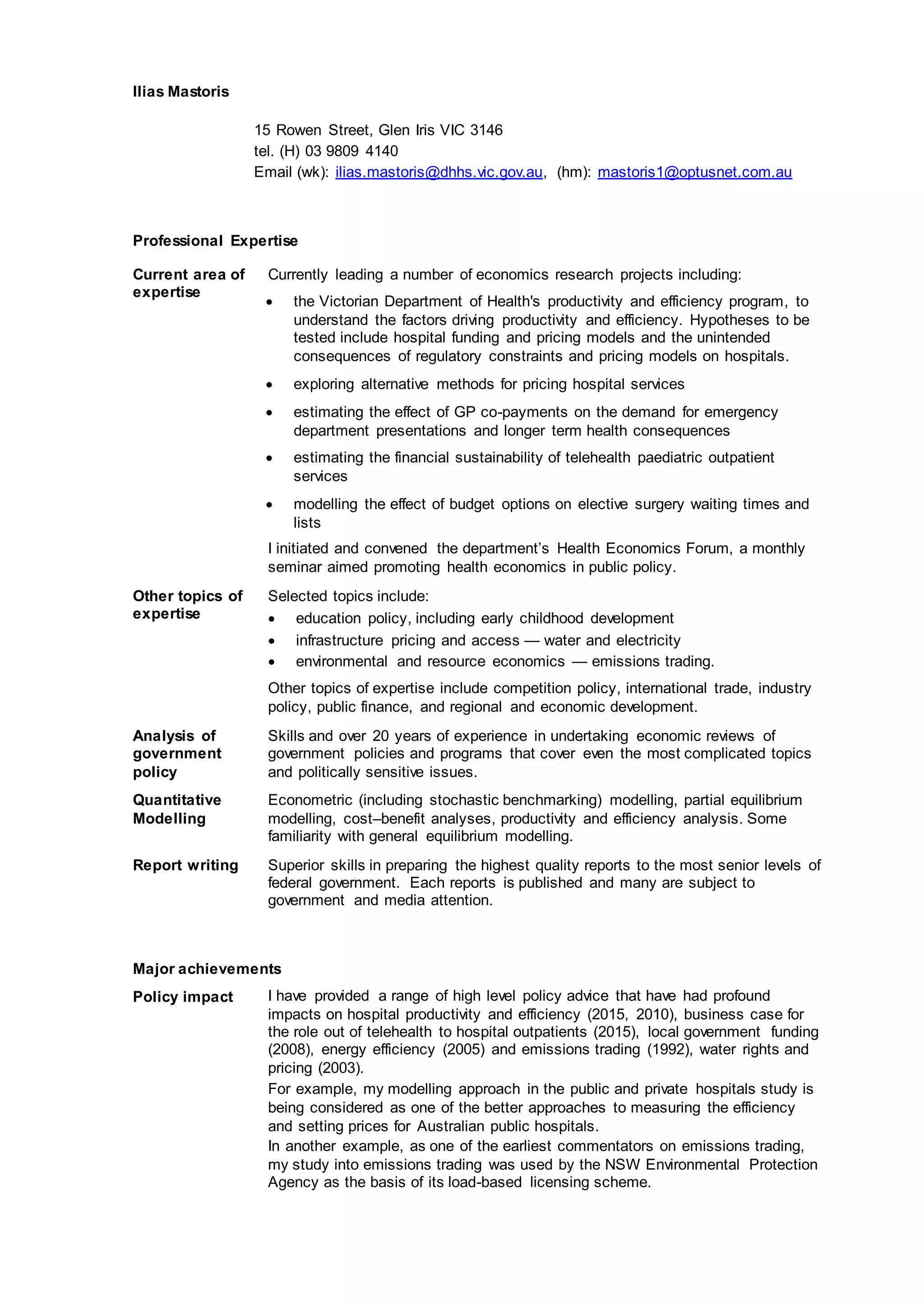 Ilias Mastoris CV (November 2015) | DOCX