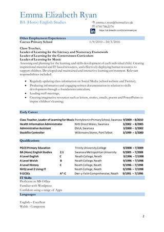 Emma CV writer | DOCX