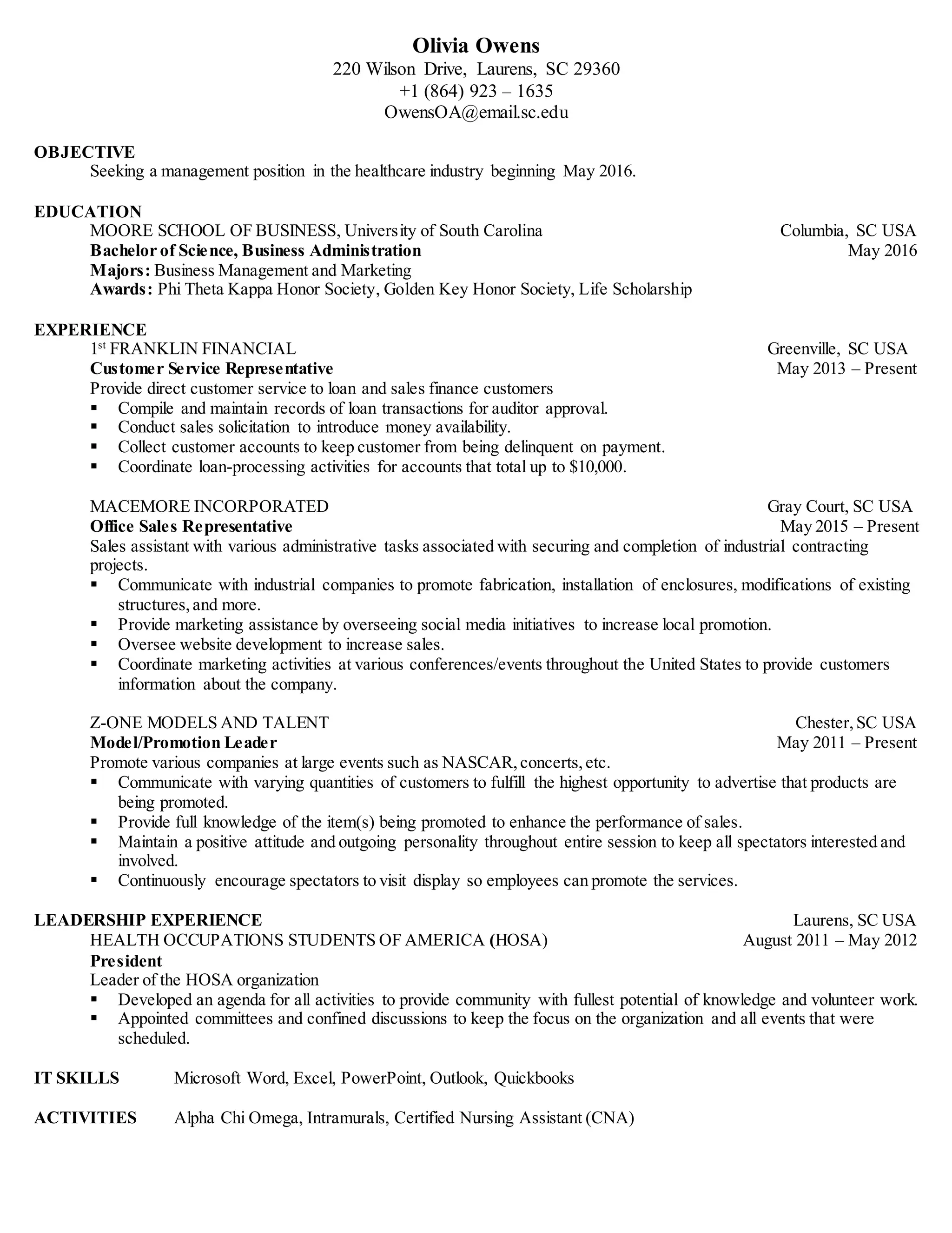 Revised Resume | DOCX