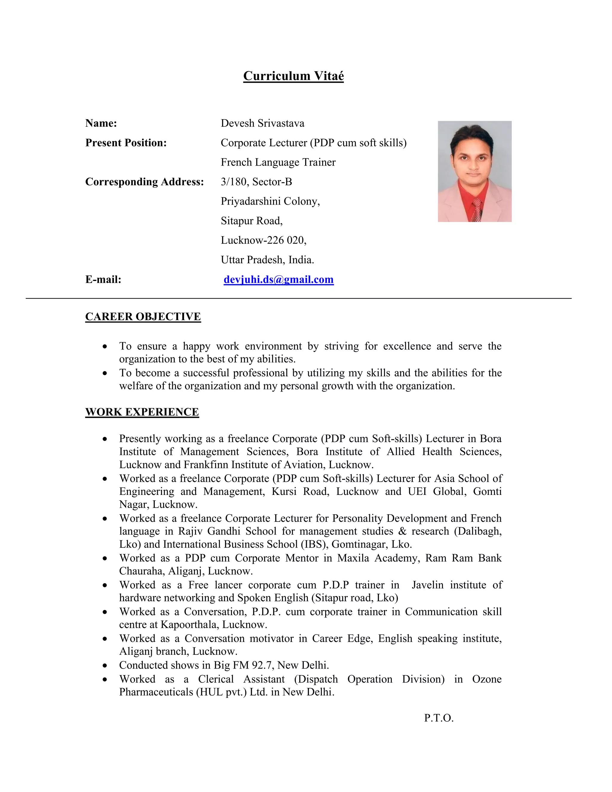 RESUMÉ devesh-1 | PDF