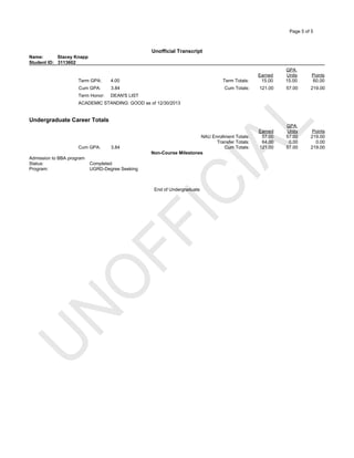 NEWEST TRANSCRIPT 2015 | PDF