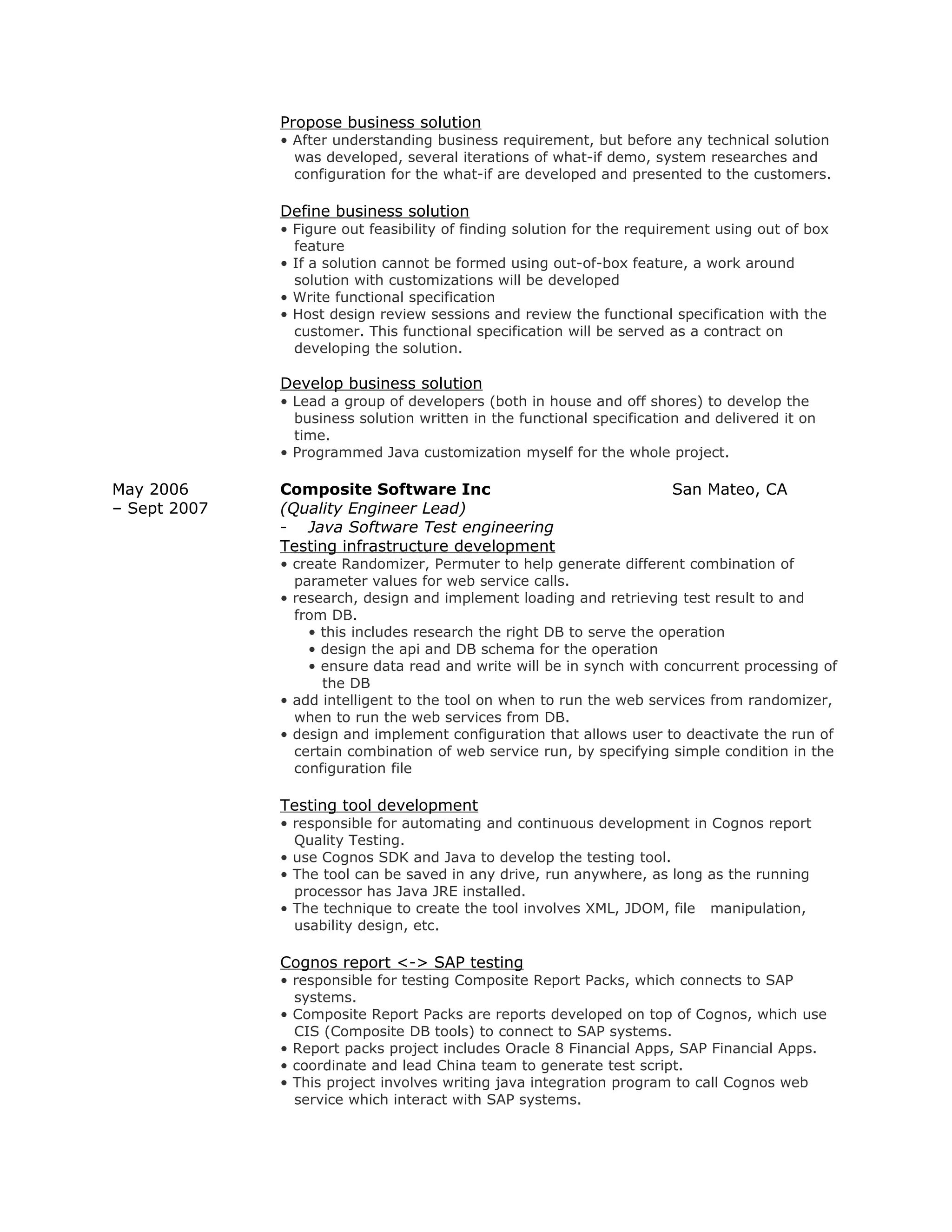 Resume | DOC | Web Development | Internet