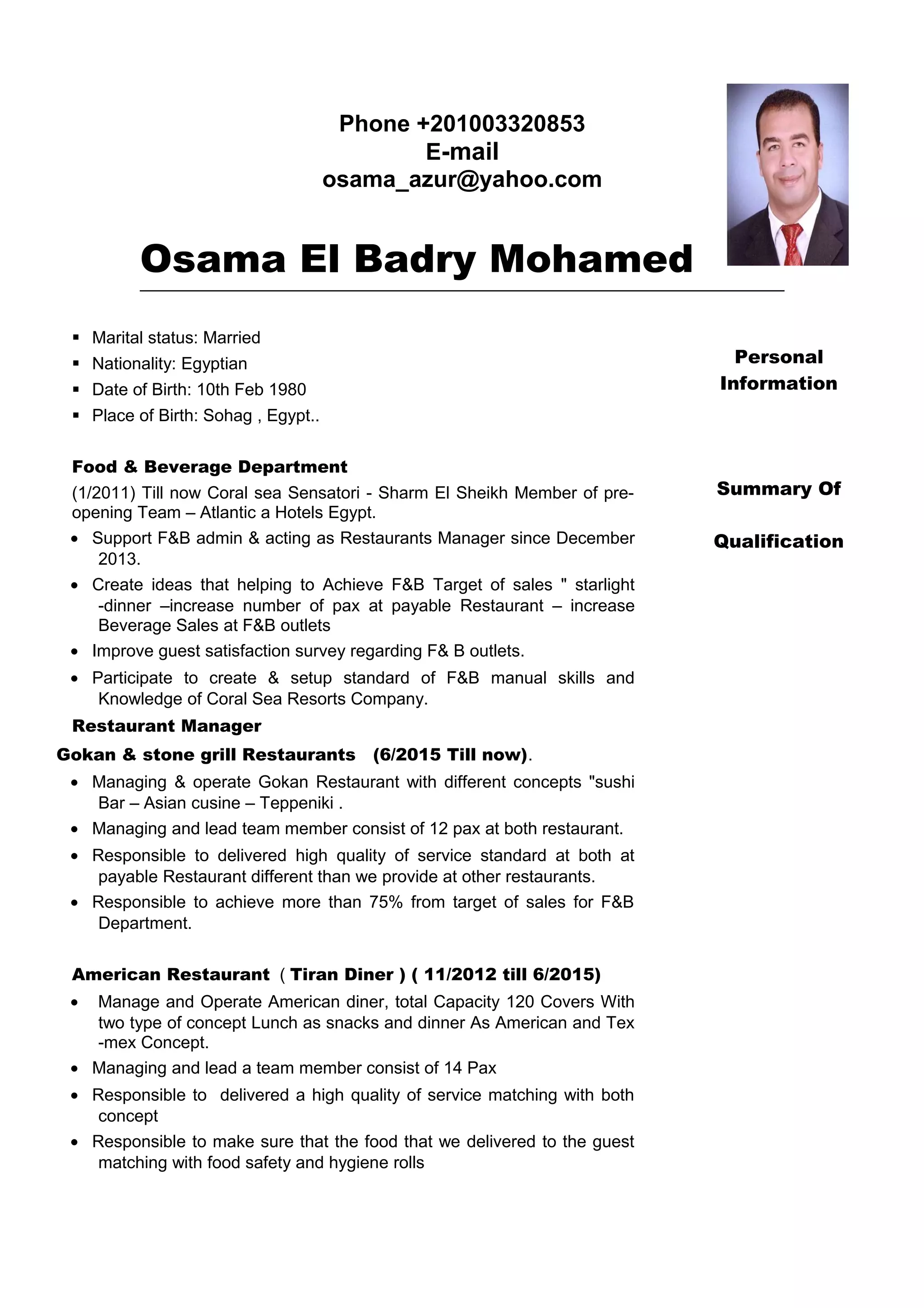 cv Osama | PDF