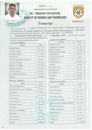 B.Sc. Certificate and transcript | PDF | Graduation | Personal ...
