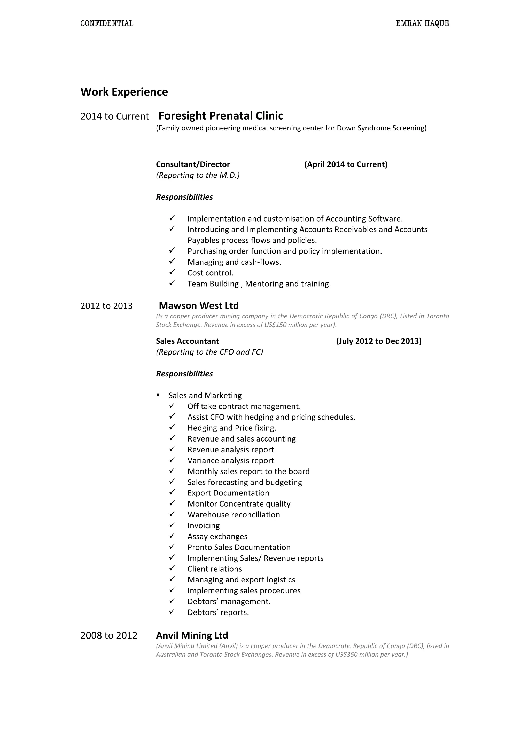 Emran Haque- Resume | PDF