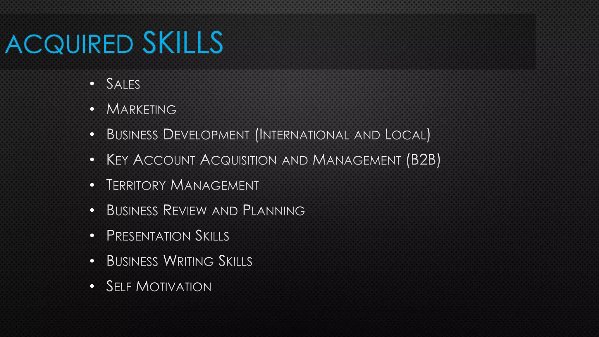 Professional Summary | PPTX
