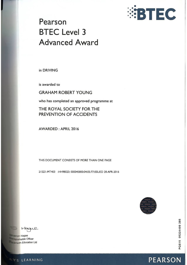 Btec Certificate | PDF