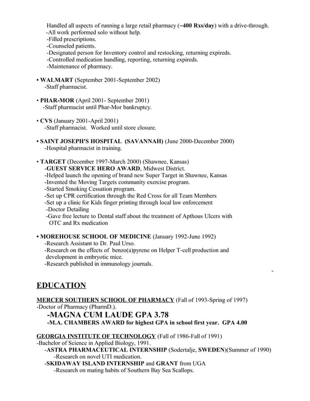 Maria Bierman Resume | DOC | Pharmaceutical Industry | Industries