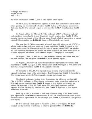 PIP Arb Example | DOCX | Medical Tests | Medical Health