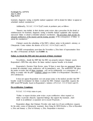 PIP Arb Example | DOCX | Medical Tests | Medical Health