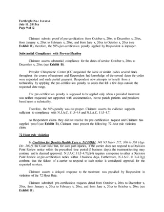 PIP Arb Example | DOCX | Medical Tests | Medical Health