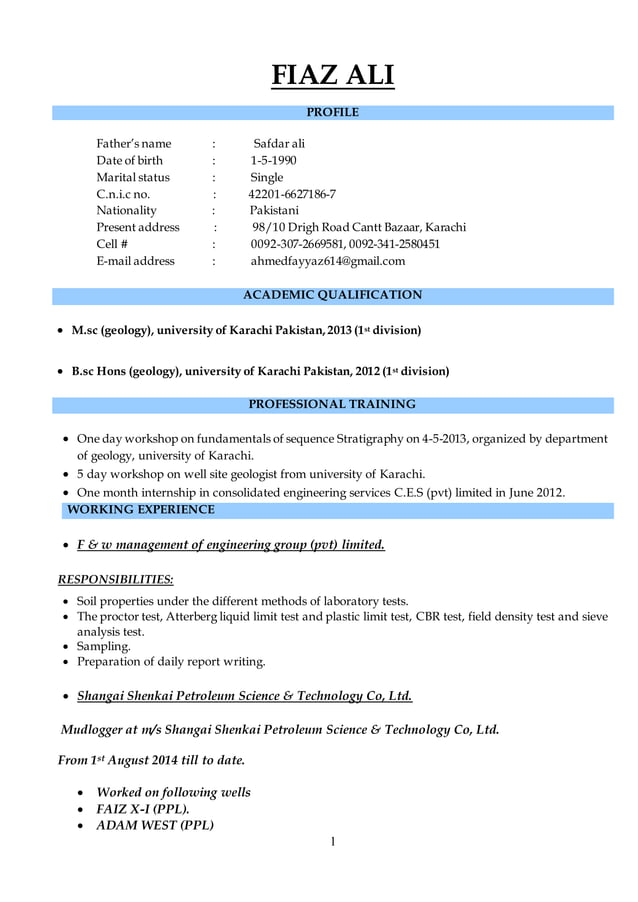 Fiaz Ali | DOCX | Geology | Science