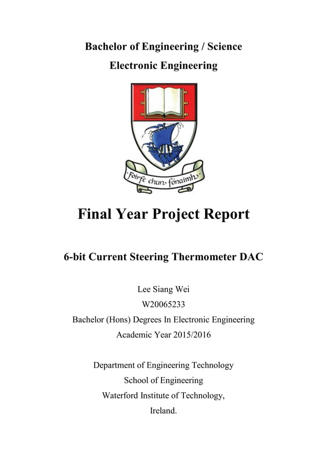 Final Year Report (6bits DACs) | PDF | Digital Audio | Computer Software and Applications