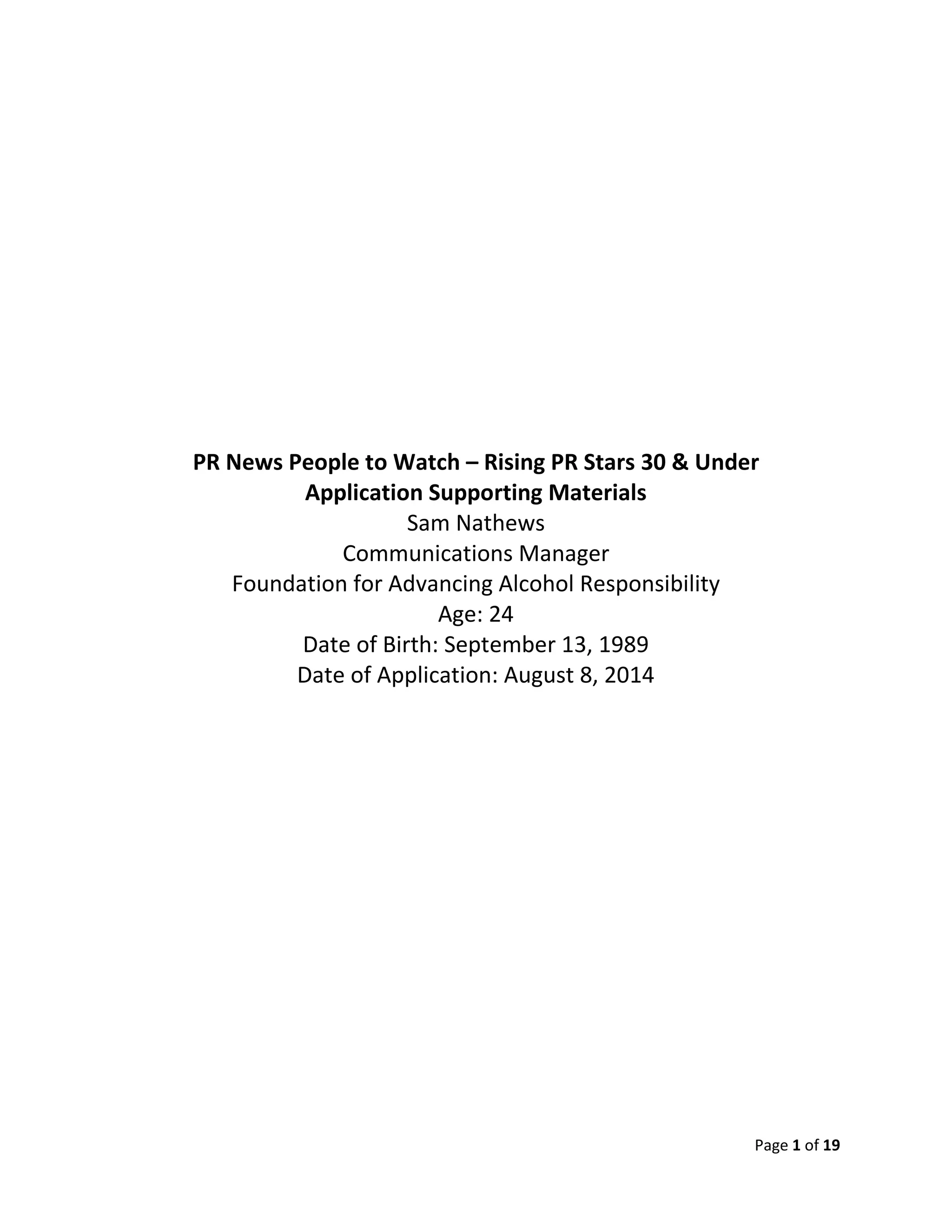 Nathews_Sam_Supporting_Materials_PRNewsApp | PDF