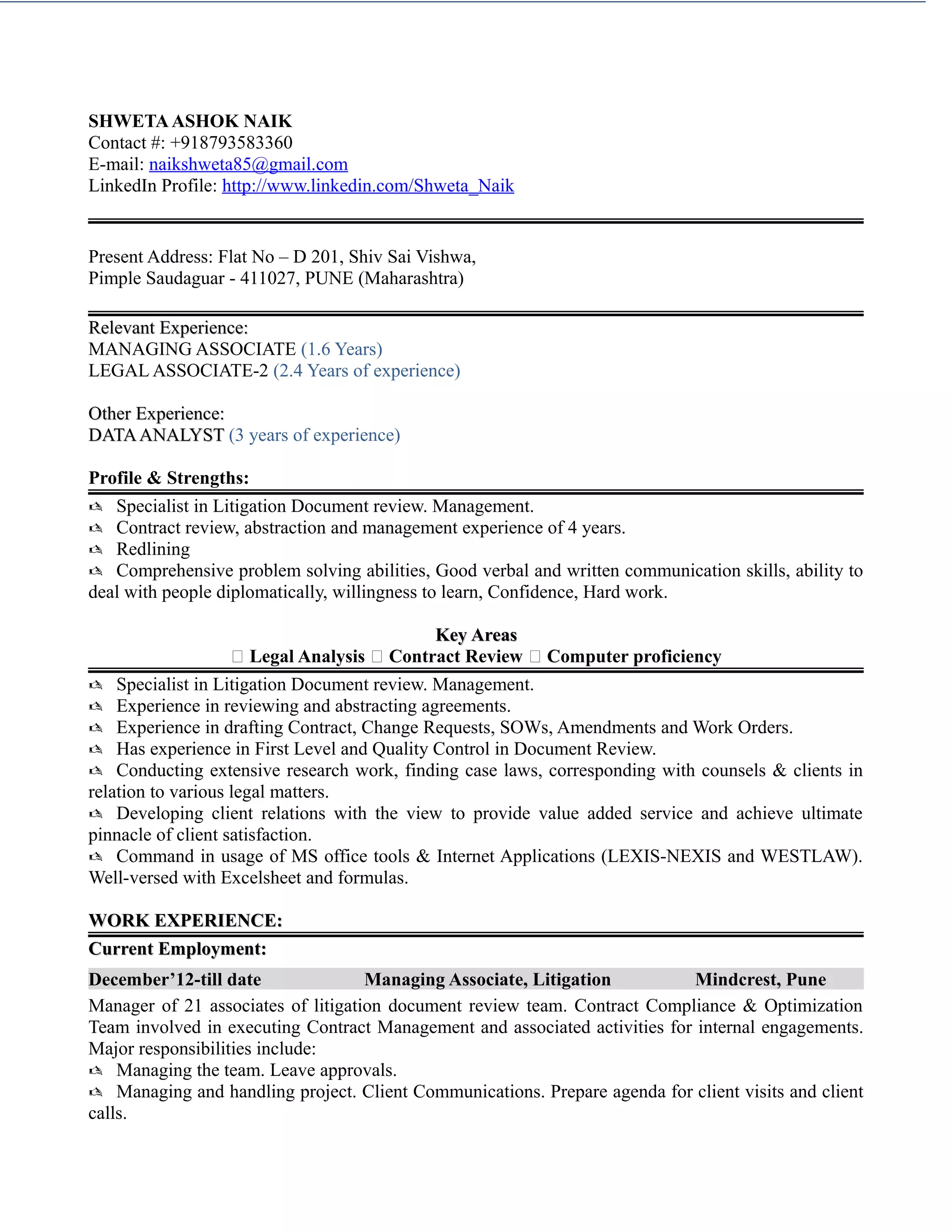Shweta CV_MA | PDF