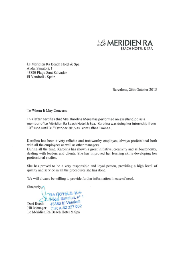 Reference Letter LMRA | PDF